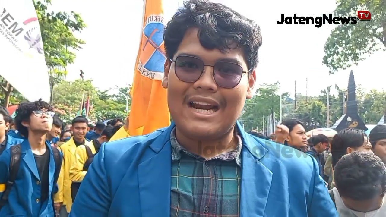 Video Demo Mahasiswa Semarang Gugat Pemerintahan Prabowo-Gibran